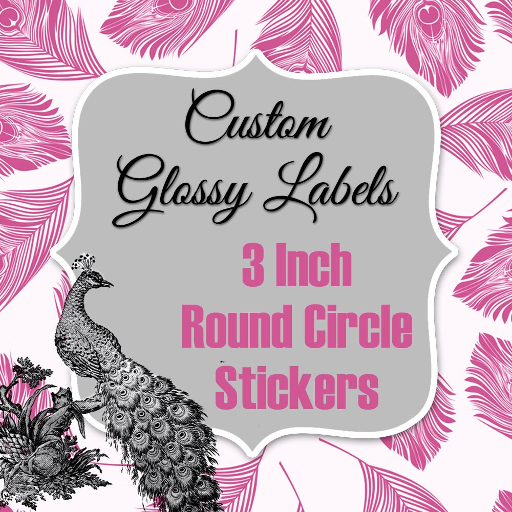 3 Inch Round Custom Stickers Regular Glossy or Glossy Vinyl | Etsy