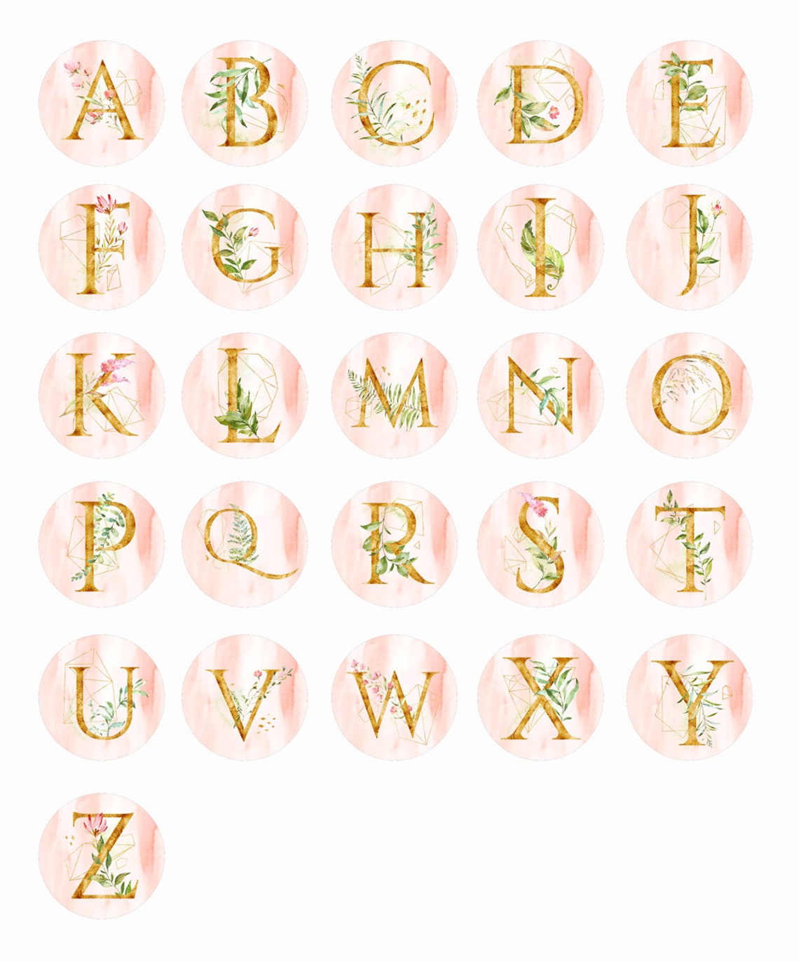 Personalized Address Labels / Embellished Initial Gold Floral | Etsy