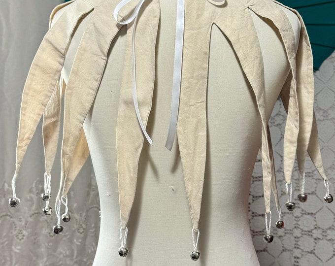 Jester Collar - Antique White W/ Silver Bells - Etsy