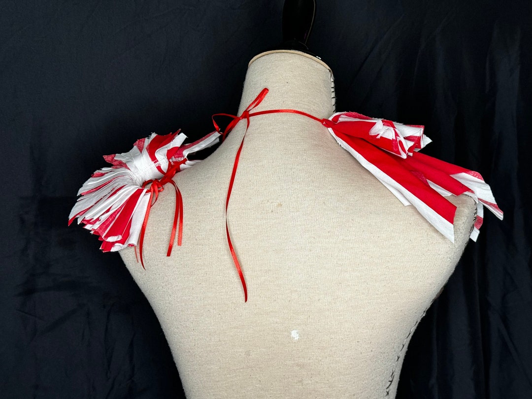 Dramatic Red and White Circus Collar and Cuffs Set - Etsy