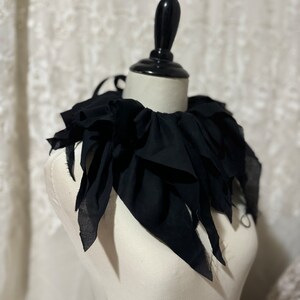 Black Scrappy Jester Ruffled Collar - Etsy