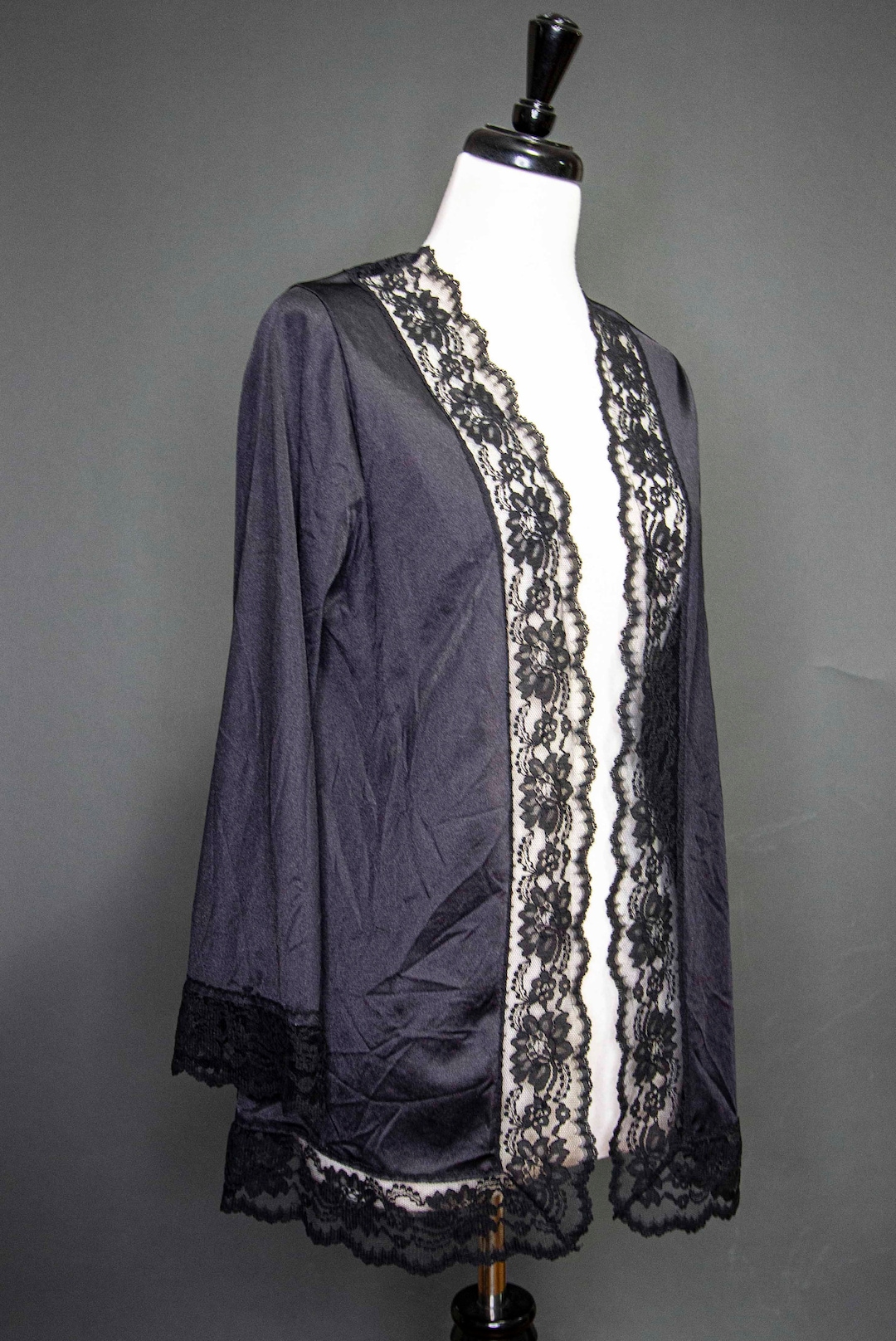 Black Vintage Housecoat - Etsy