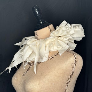Natural White Tattered Circus Collar - Etsy
