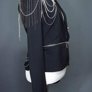 Black Chain Vaporwave Punk Jacket - Etsy