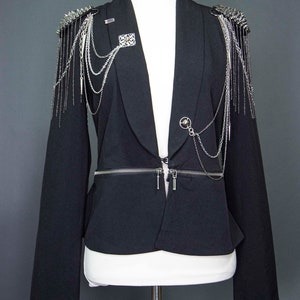 Black Chain Vaporwave Punk Jacket - Etsy