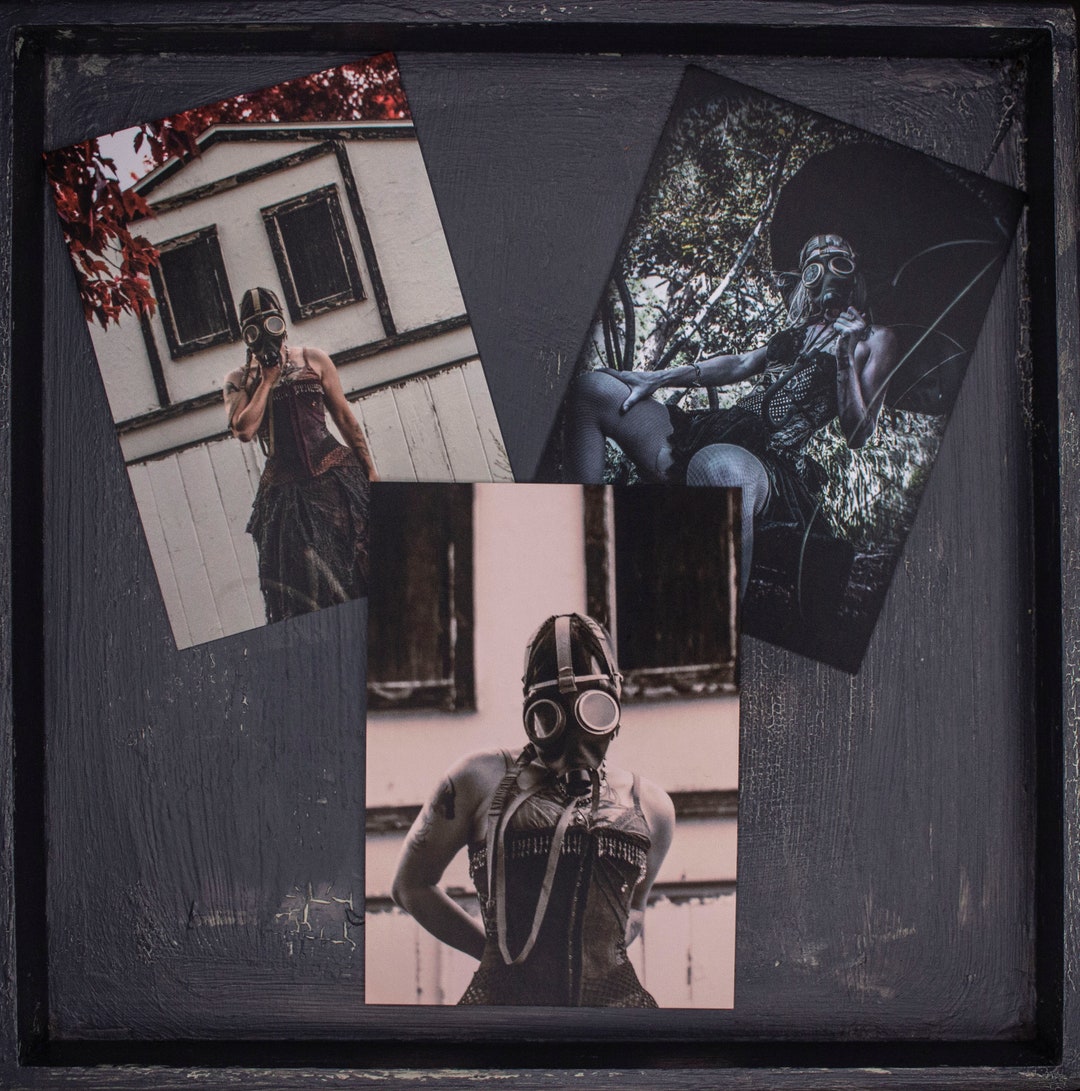 Gas Mask - Grunge Couture Postcard - Individual or Set of 3 - Etsy