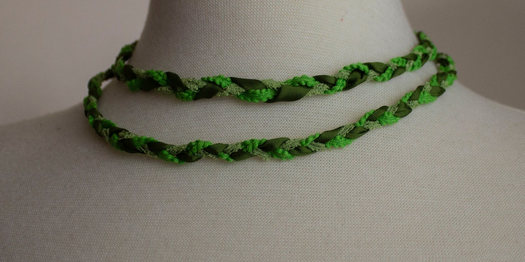 Green Braided Collar - Etsy