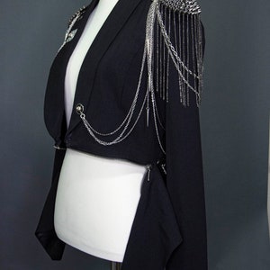 Black Chain Vaporwave Punk Jacket - Etsy