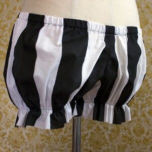 CUSTOM - Mini Micro Bloomers 2 Inch Black and White Bold Stripes - Etsy