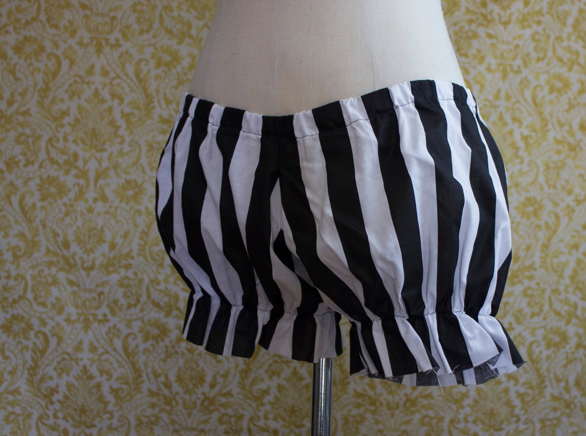 CUSTOM Mini Micro Bloomers 1 Inch Black and White Stripes - Etsy