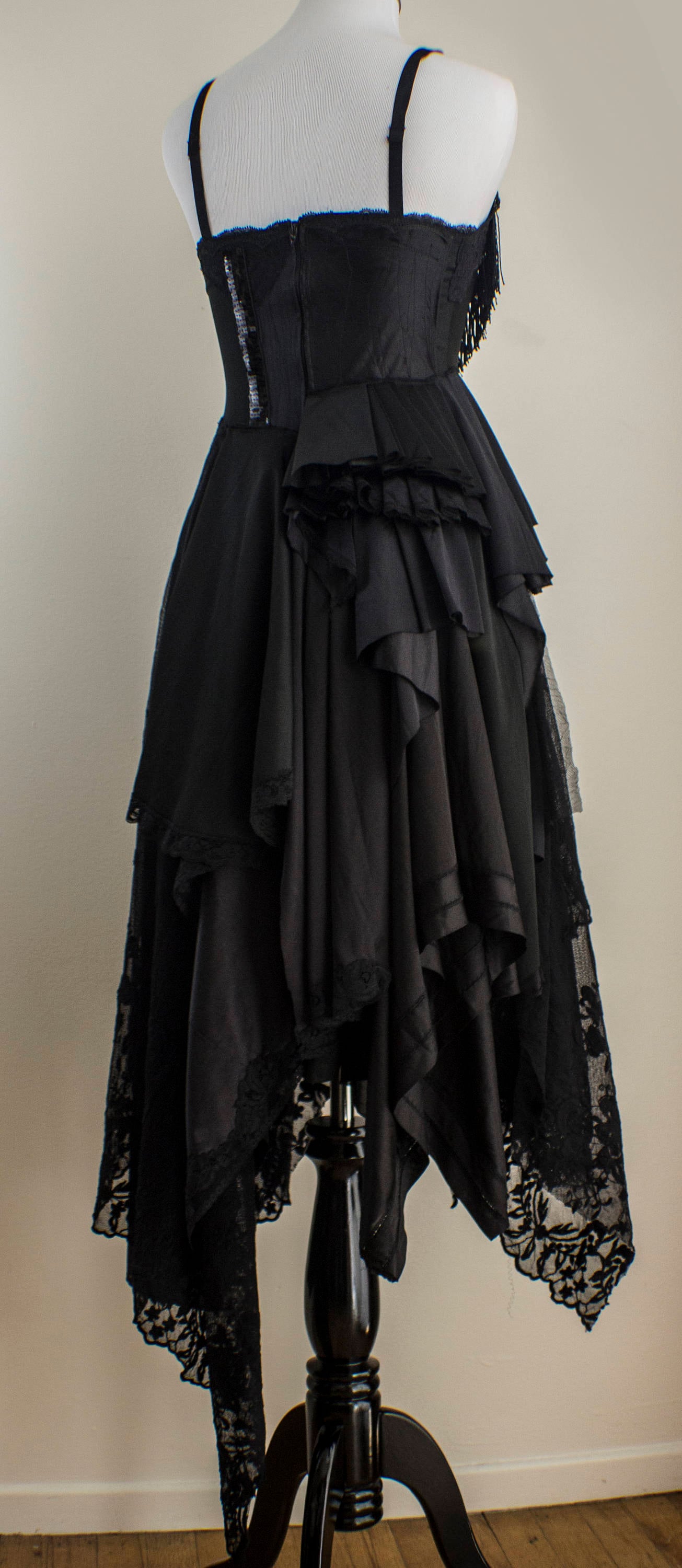 Black Noir Vintage Inspired Lace Dress - Etsy