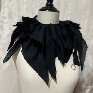 Black Scrappy Jester Ruffled Collar - Etsy
