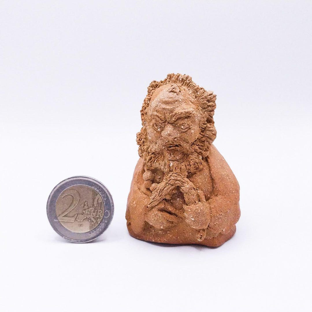 Handmade Bodhidharma Clay Figurine: Zen Tea Pet, Unusual Decor - Etsy