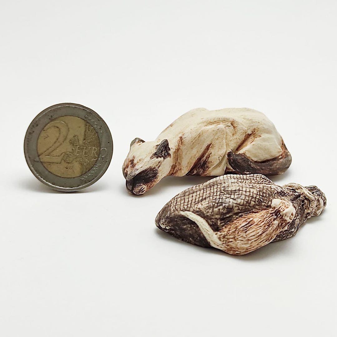 Handmade Ceramic Cat and Rat Sculpture: Unique Tea Pet Decor - Etsy