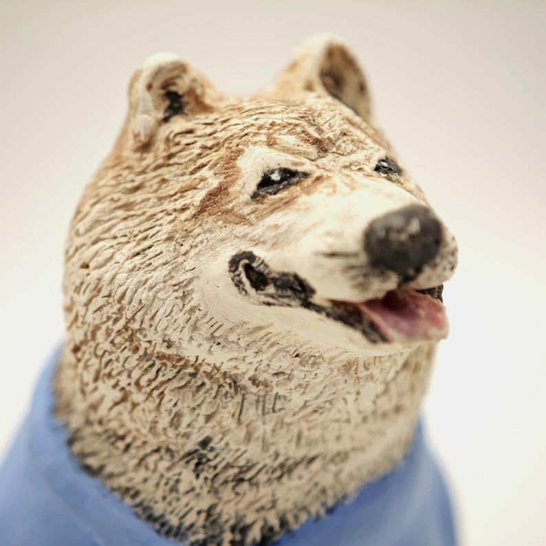 OOAK Samurai Dog – Hand-sculpted Ceramic Miniature (engobe Painted) - Etsy