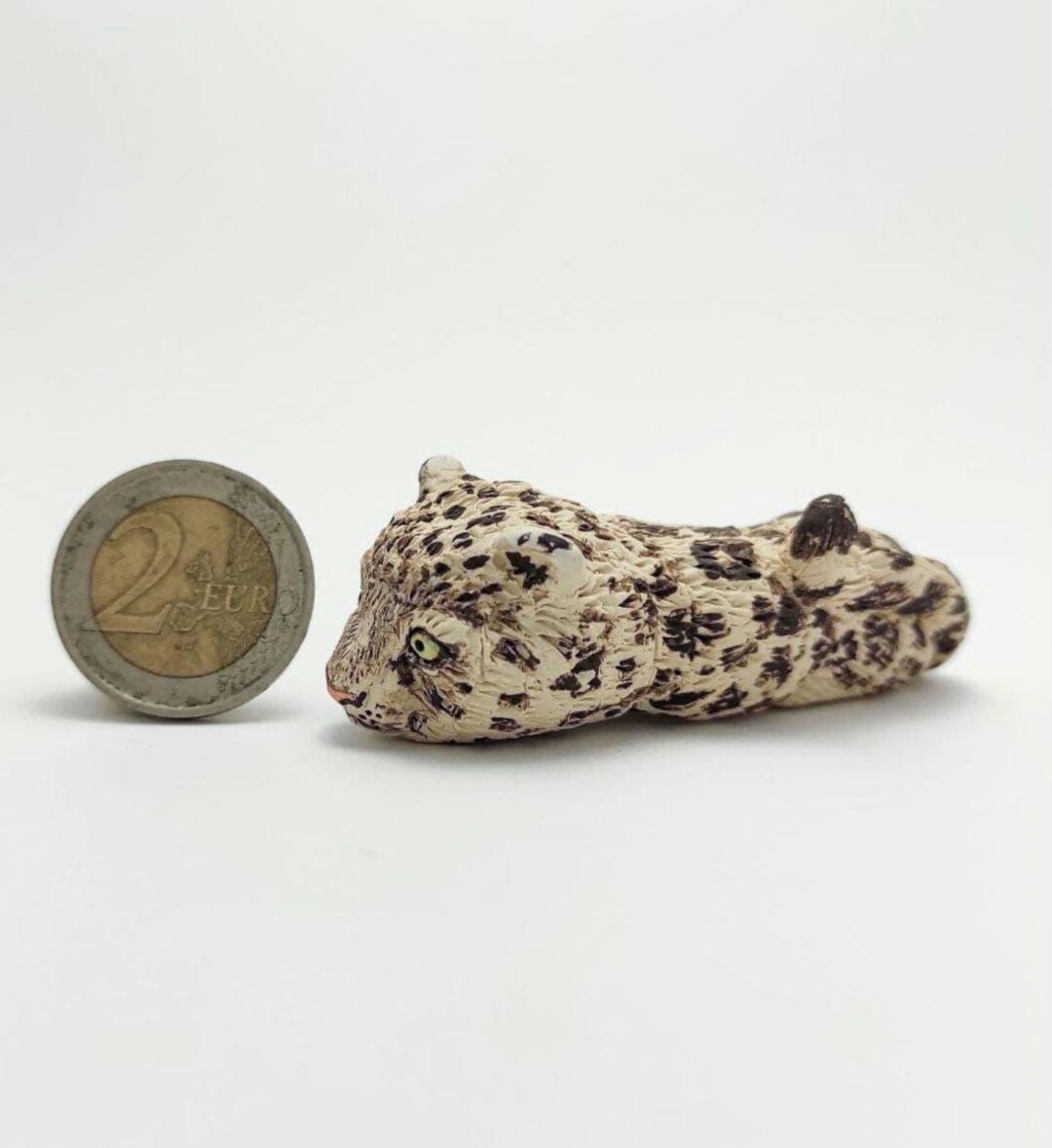 Handmade Ceramic Snow Leopard Figurine: Collectible Desk Decor, Unique ...