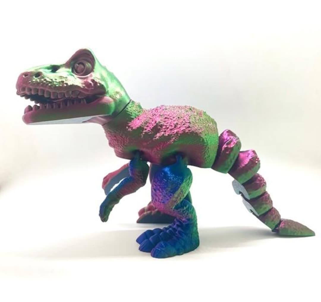 3D Printed Large Multi-colored T-rex - Etsy