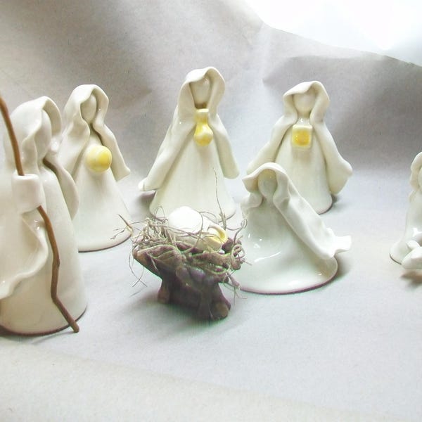 Pottery Nativity Set - Etsy