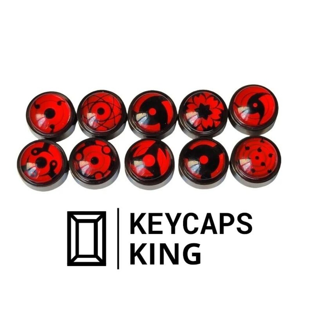 Set of 10 Sharingan Keycaps | Inspired by Naruto | Keycaps for Cherry ...