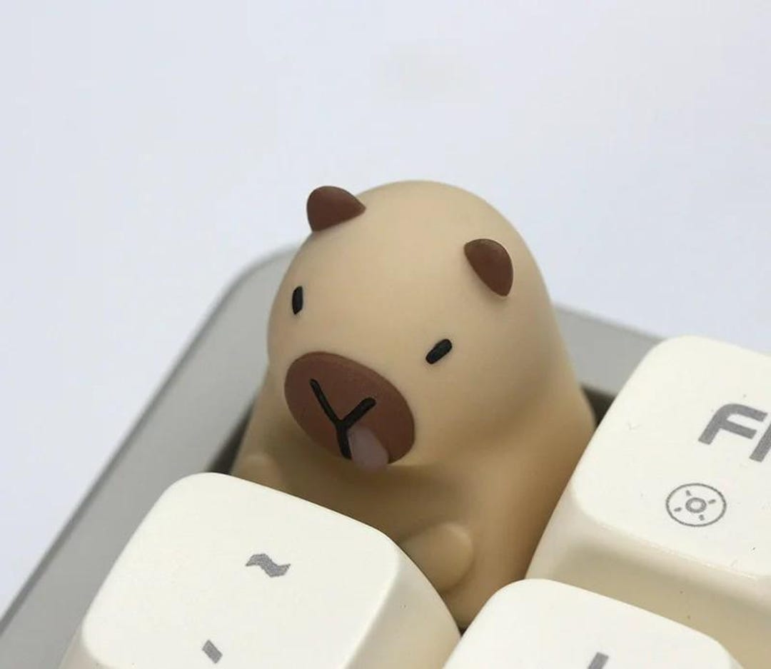 Kawaii Capybara Keycap – Handmade 3D Key for Mechanical Keyboard, Gamer ...