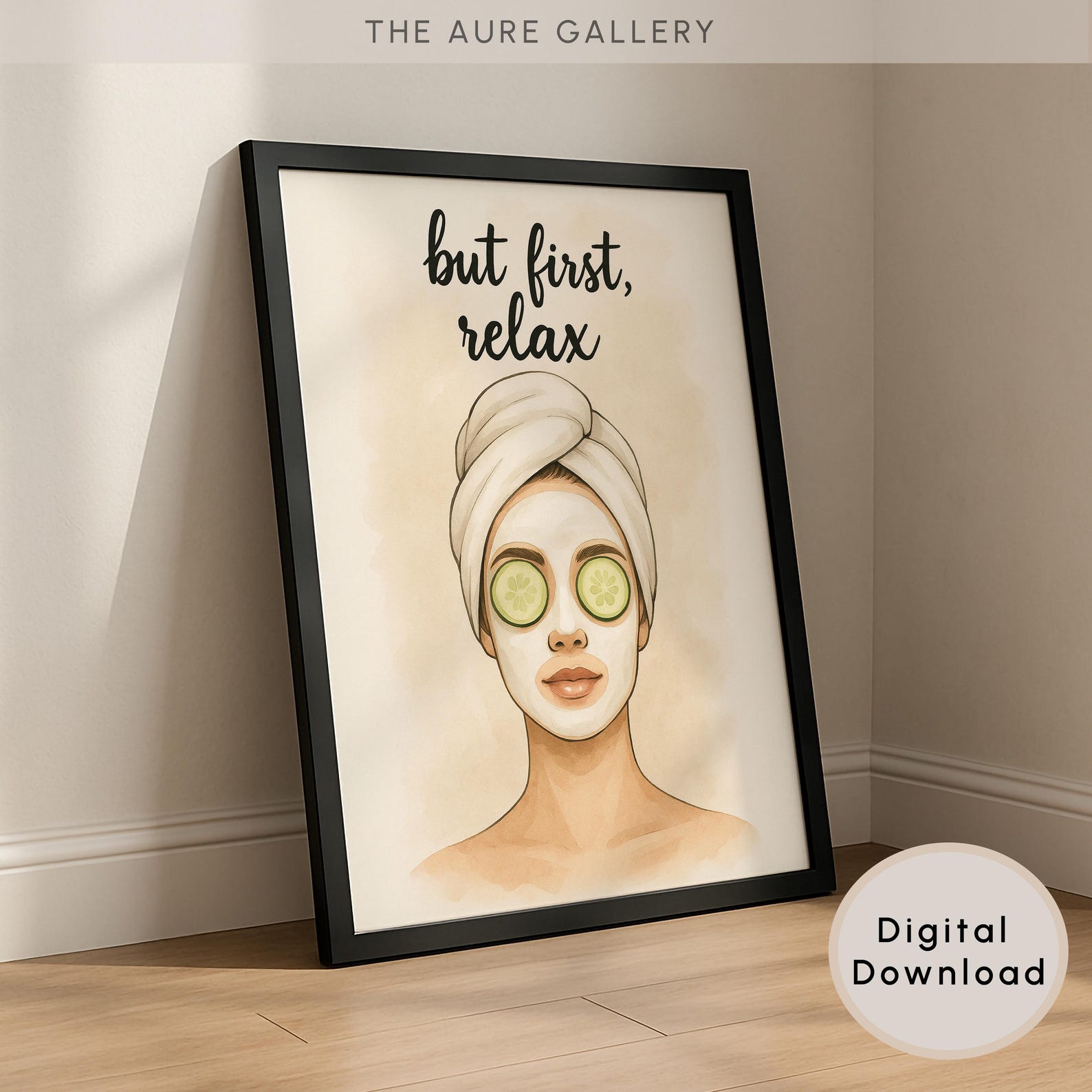 But First Relax Poster | Spa Wall Art | Relaxation Decor | Esthetician ...
