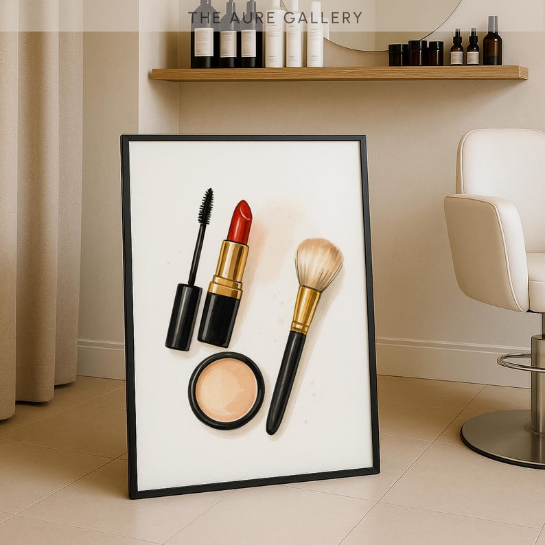 Makeup Wall Art Set of 3 | Beauty Salon Decor Prints | Makeup Artist ...