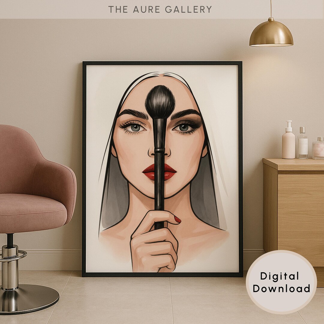 Makeup Poster | Makeup Wall Art | Beauty Salon Decor Print | Makeup ...