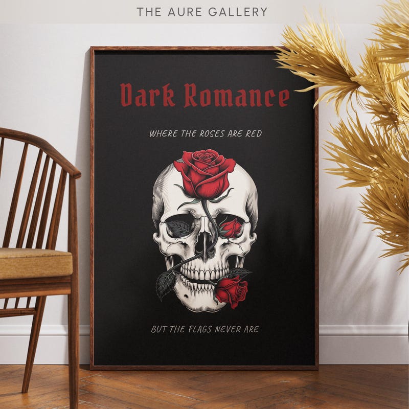 Dark Romance Reader Poster - Etsy