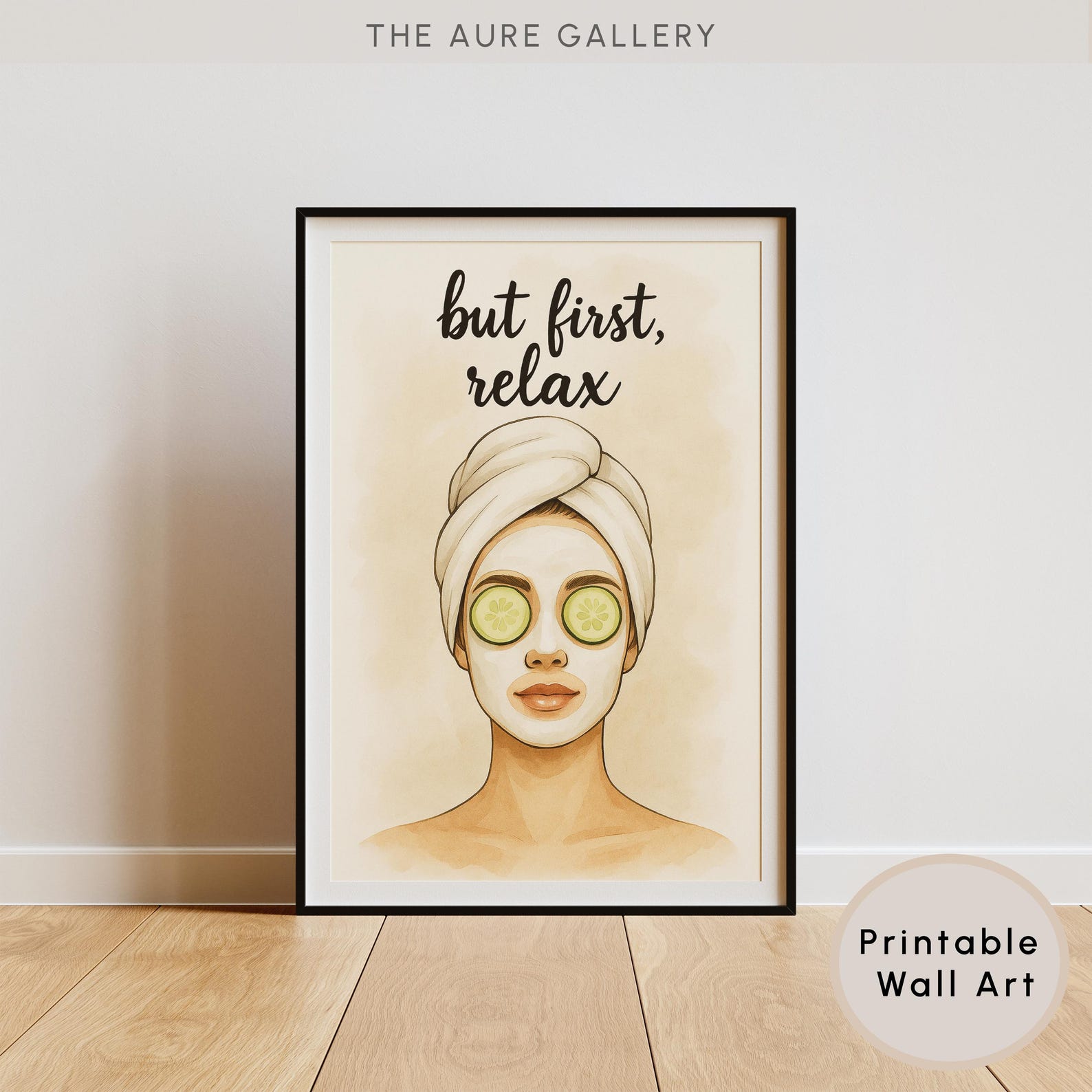 But First Relax Poster | Spa Wall Art | Relaxation Decor | Esthetician ...