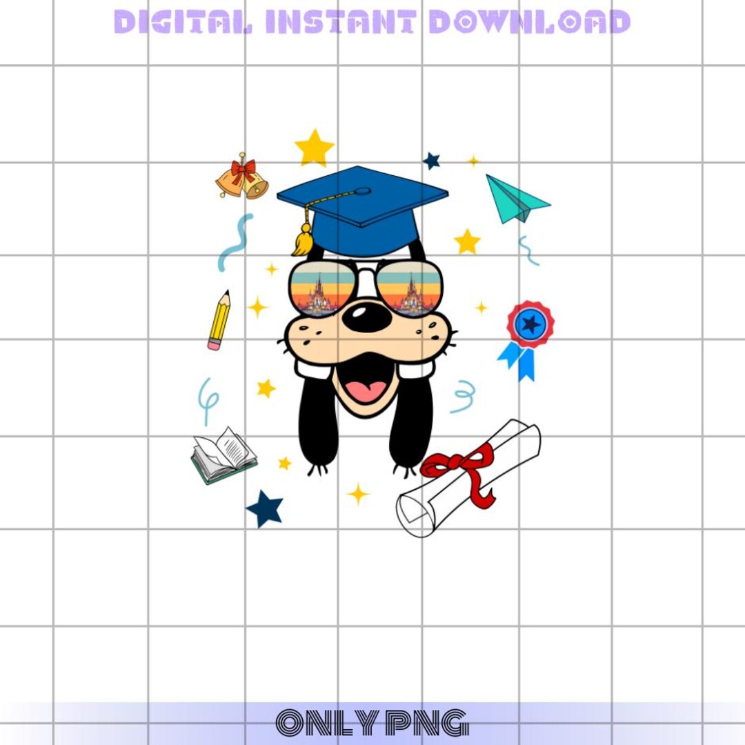 Graduation Png, Goofy Duck Clipart, School Digital File, Cartoon ...