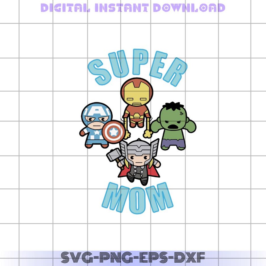 Superhero Mama Png, Mama Svg, Cartoon Mama Png, Mom Life Png, Mothers ...