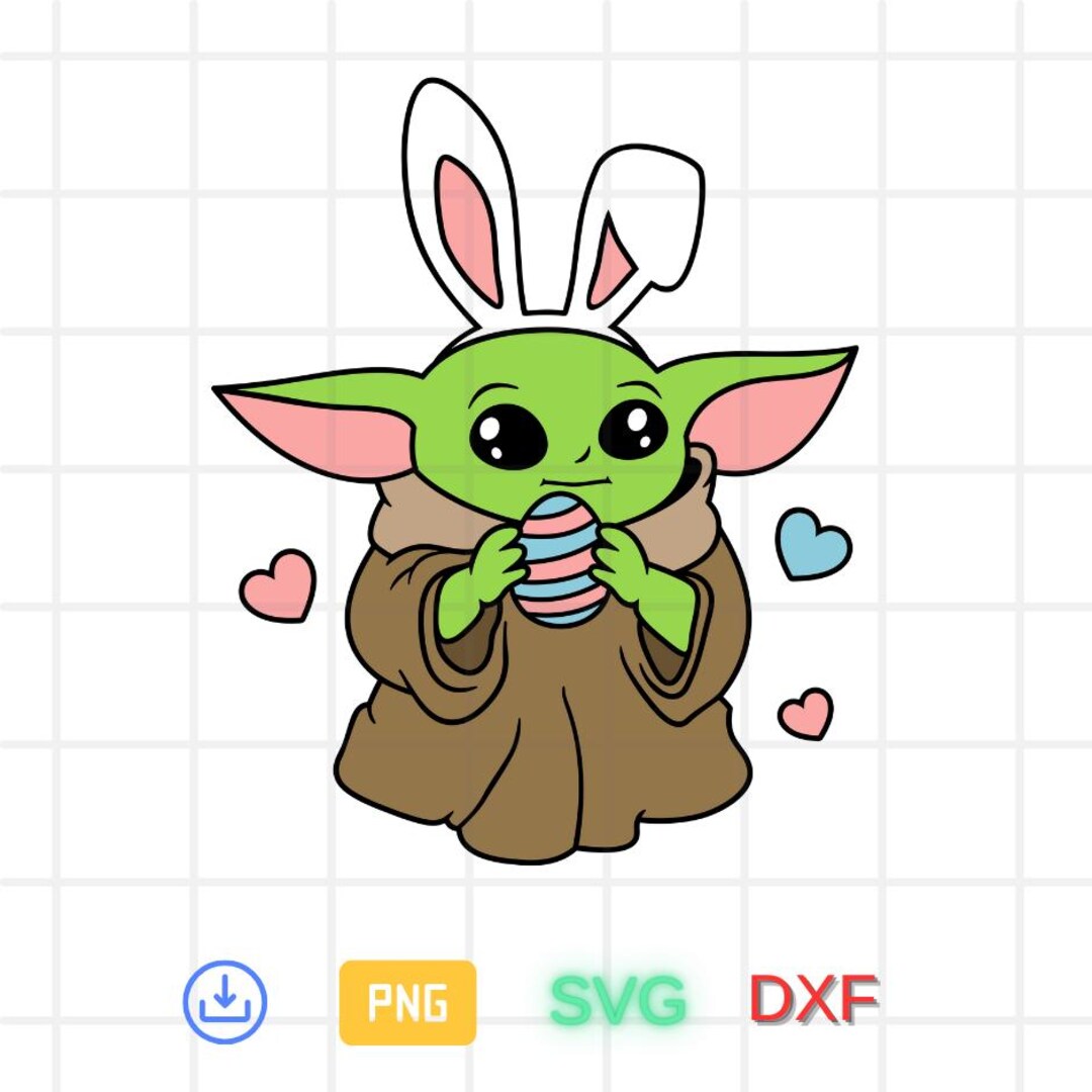 Easter Day Baby Yoda Svg, Easter Bunny Svg, Happy Easter Png, Easter ...