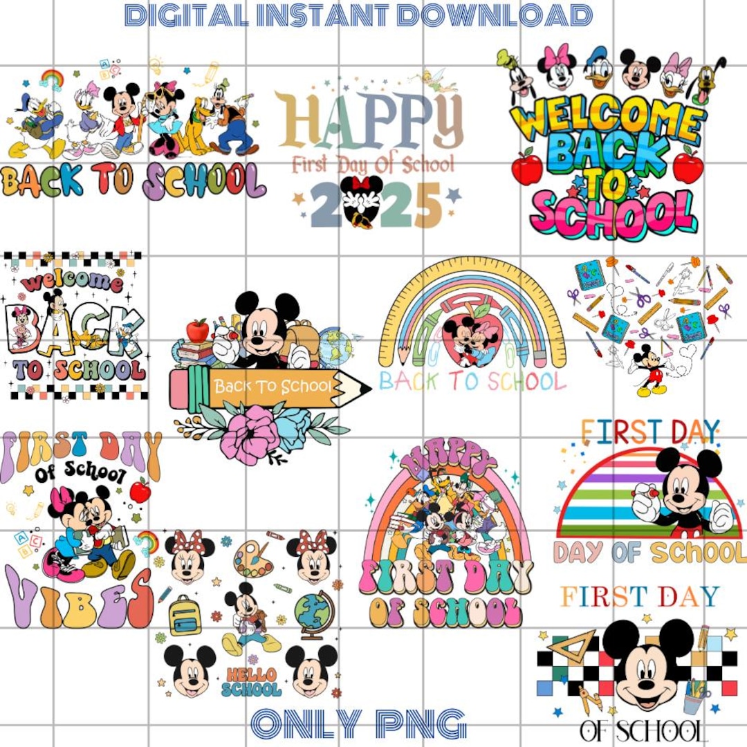 Mickey School Png, Cute Disney School Clipart, Back to School, Minnie ...
