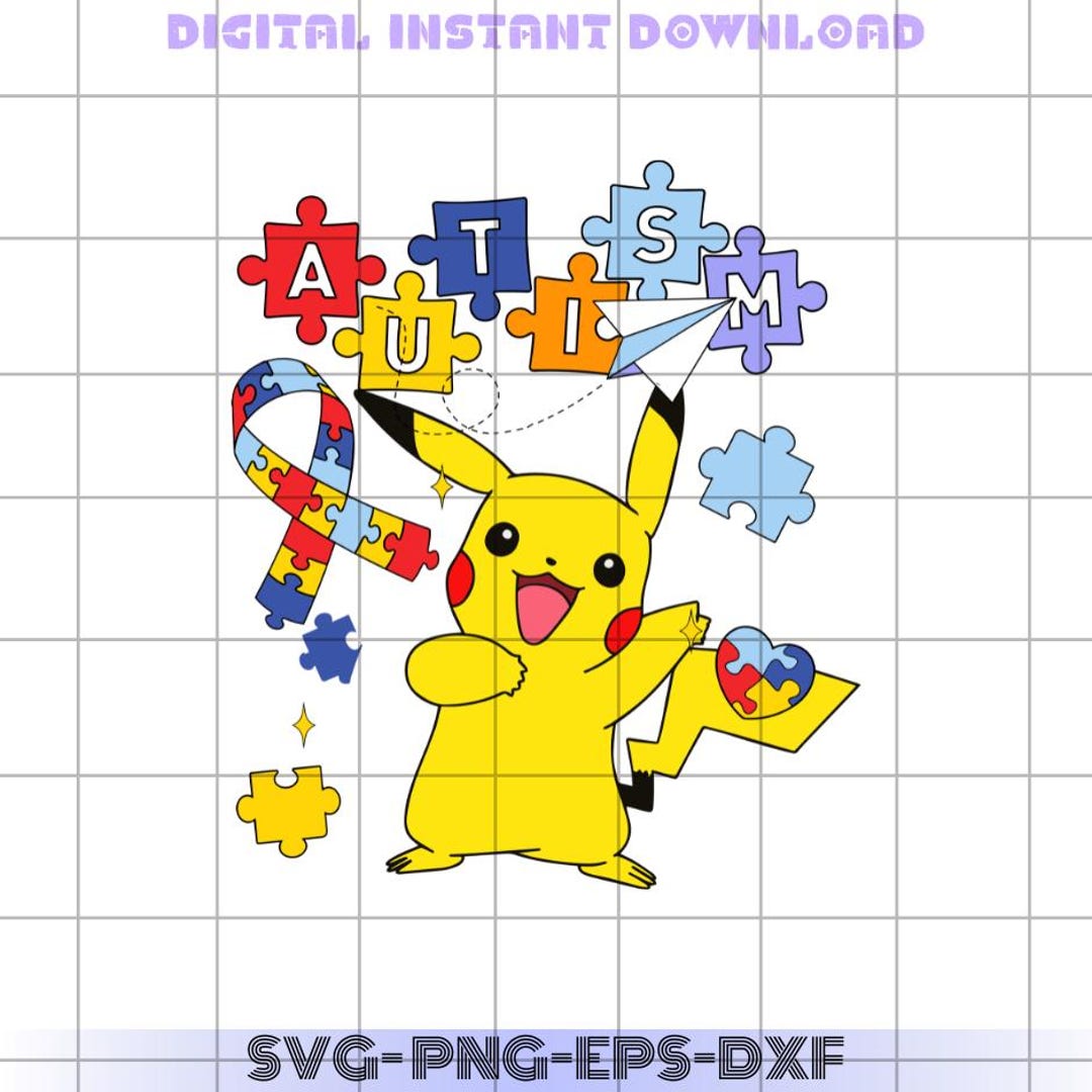 Pokemon Autism Bundle Png, Autism Ribbon, Watercolor Clipart ...