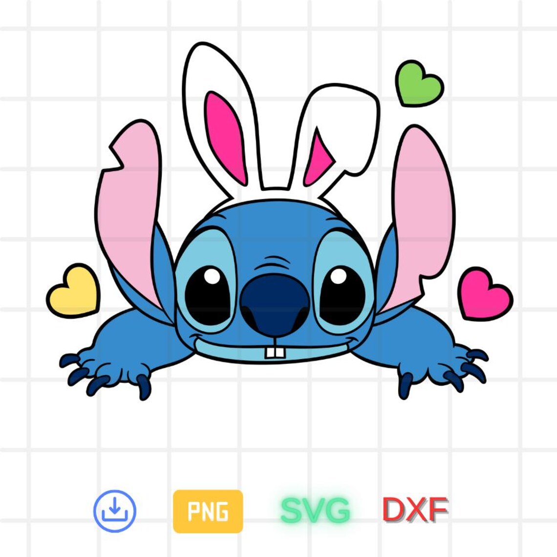 Stitch Easter Cliparts, Easter Svg Cut Files for Cricut / Silhouette ...