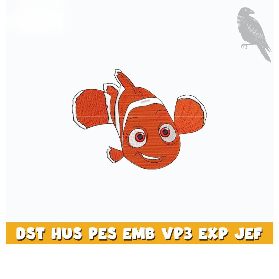 Embroidery Design NEMO Fish 3 Sizes Pes Hus Jef - Etsy
