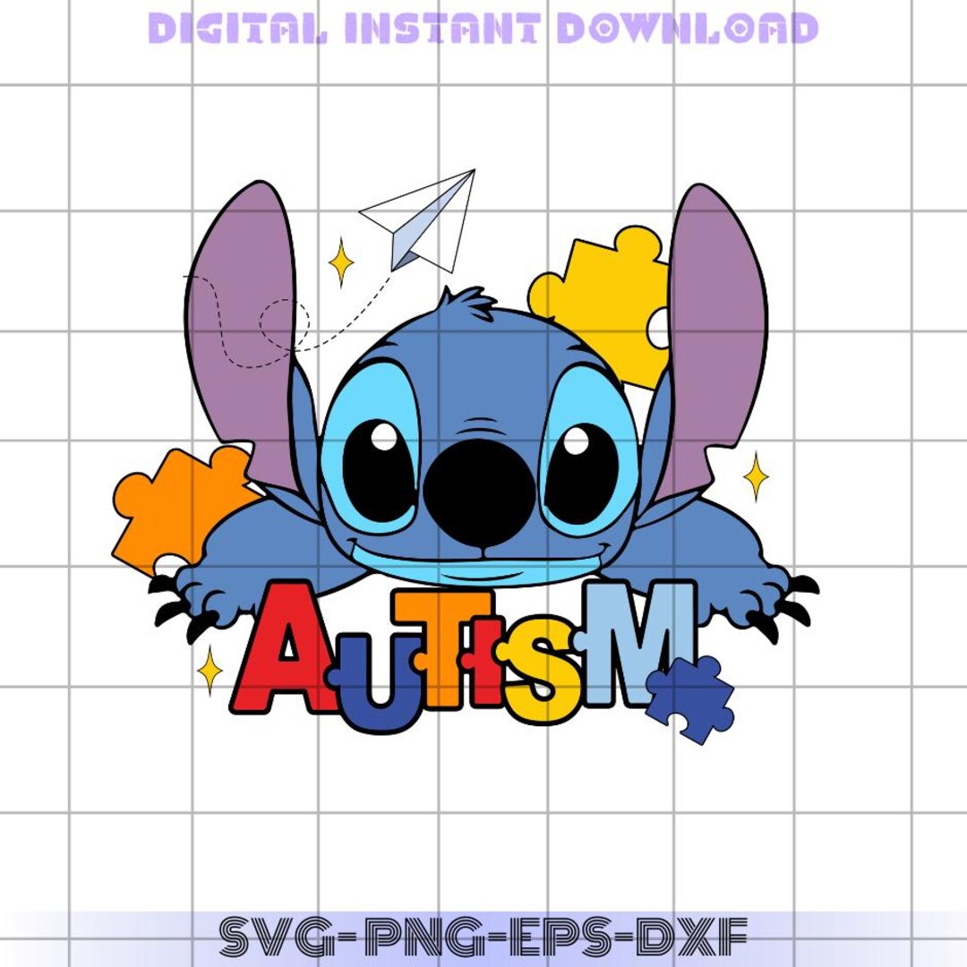 Autism Stitch With Lilo Png, Sublimation Design Download, Autism ...