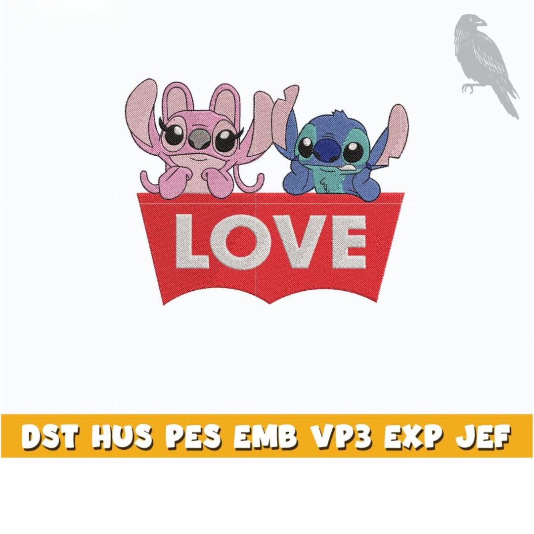 Stitch Love Embroidery Design – Cute Baby Stitch Digital File for ...