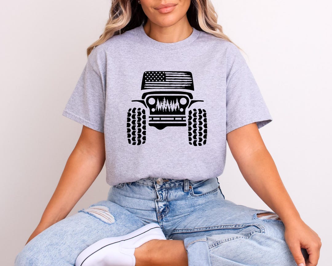American Offroad Shirt, USA Flag Forest 4WD Racing Tee - Etsy