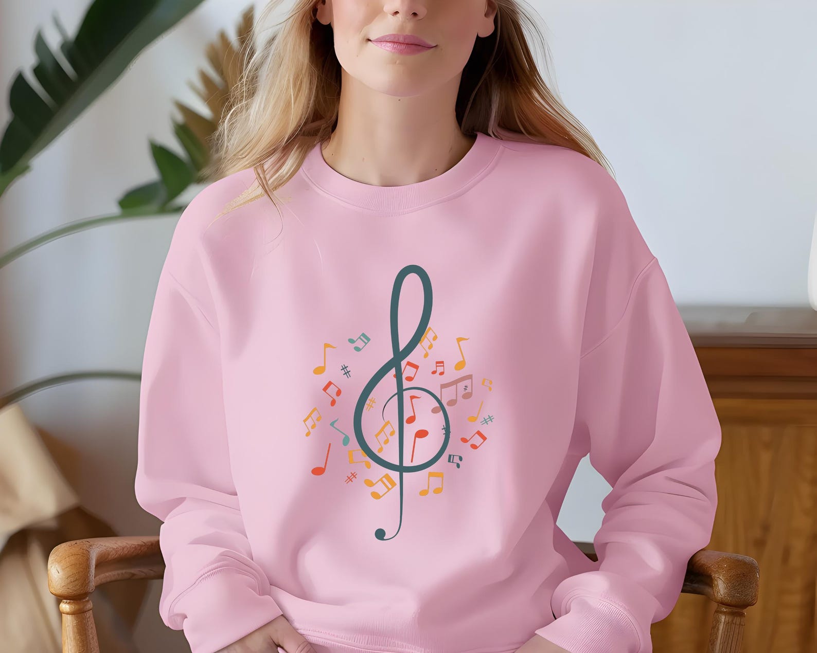 Music Notes Hoodie, Treble Clef Crewneck, Music Lover Gift - Etsy