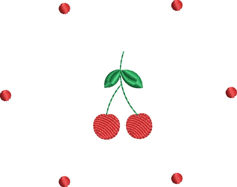 Embroidery Design Cherries Collection 002 - Etsy