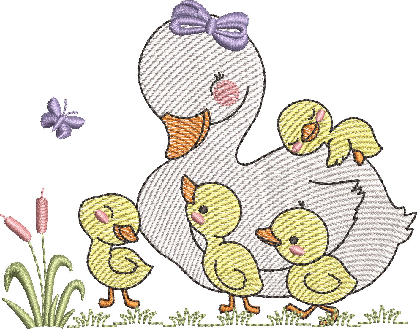 Embroidery Design Ducklings 011 - Etsy