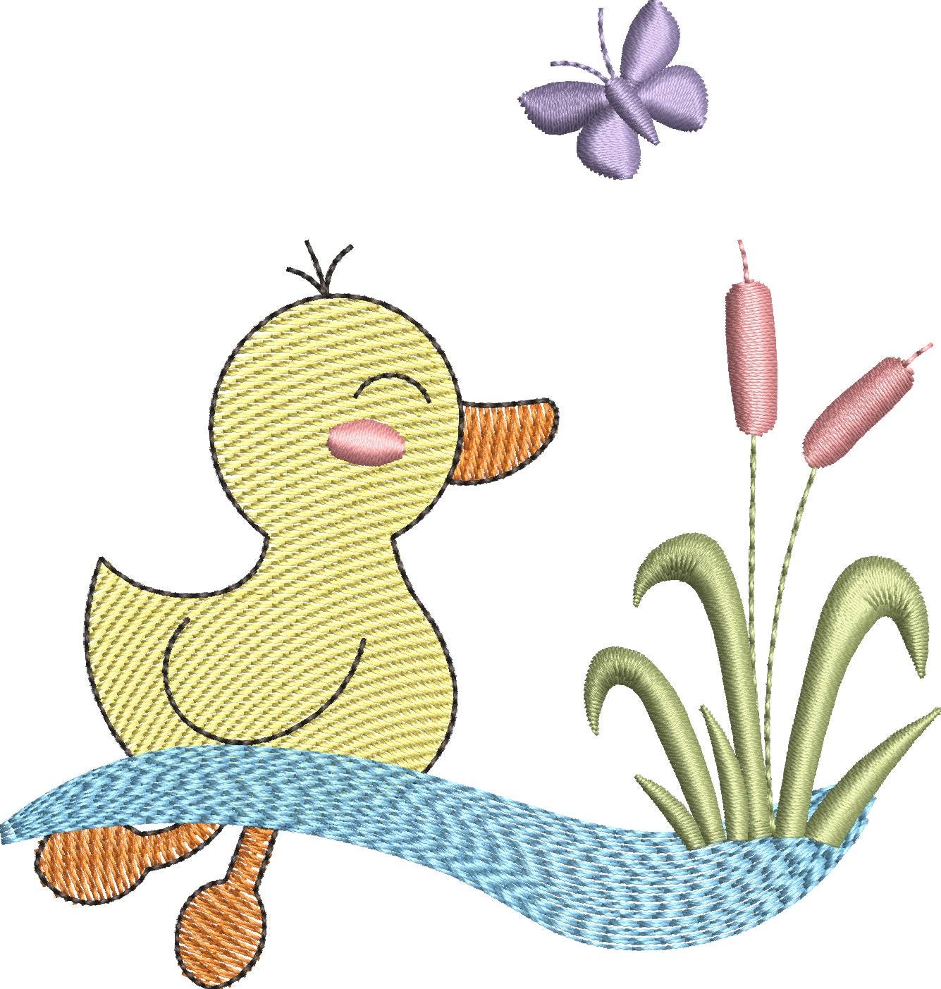 Embroidery Design Ducklings 011 - Etsy