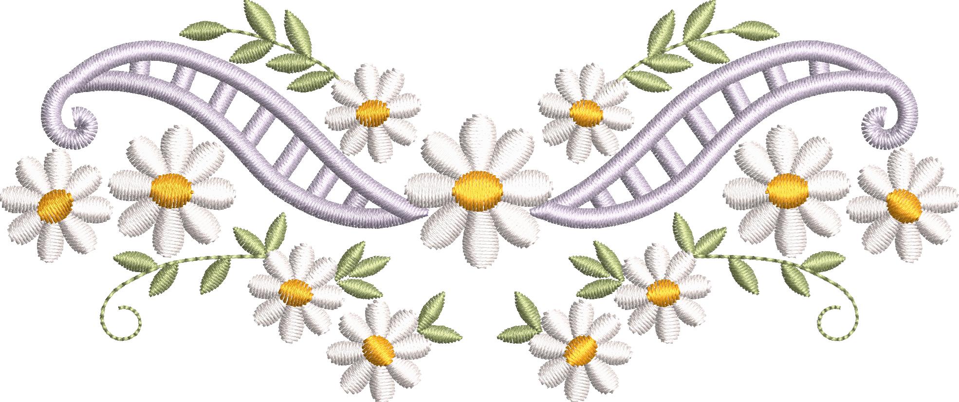 Embroidery Design Daisy Collection 003 - Etsy
