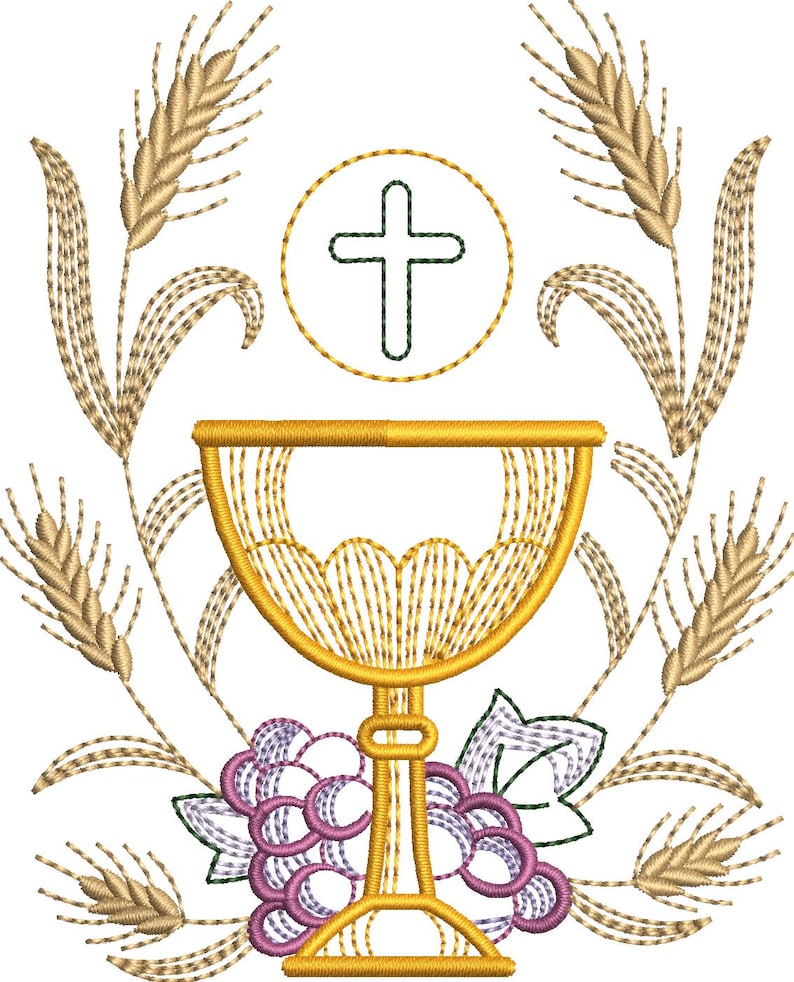 Embroidery Design Holy Communion Collection 003 - Etsy