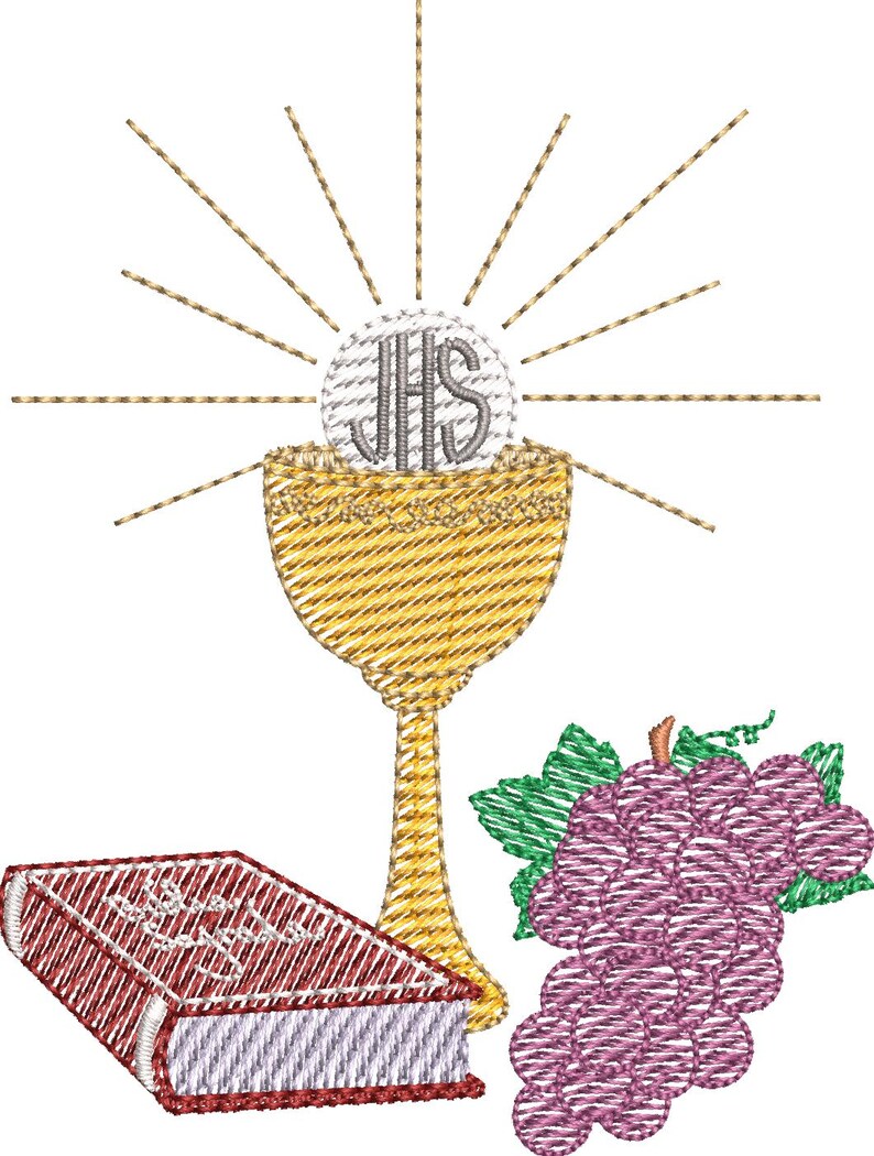Embroidery Design Holy Communion Collection 004 - Etsy