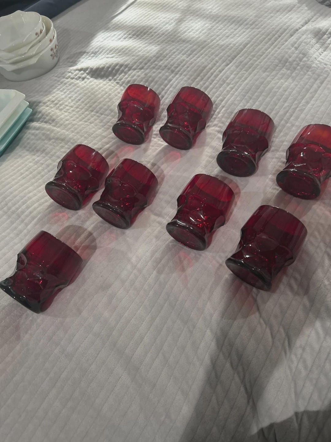 9 Vintage Ruby Red Viking Georgian Juice Tumbler - Etsy
