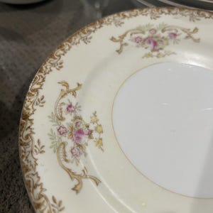 Vintage Crescent China Set: Floral Gold Trim, Made in Occupied Japan - Etsy