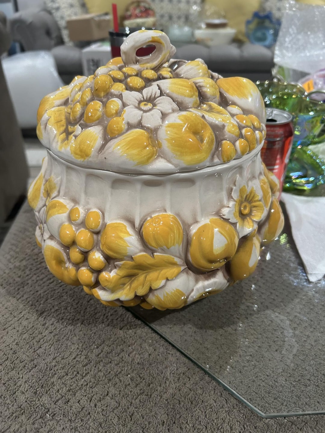 Vintage INARCO Fruit Yellow Cookie Jar JAPAN - E5054 - Etsy