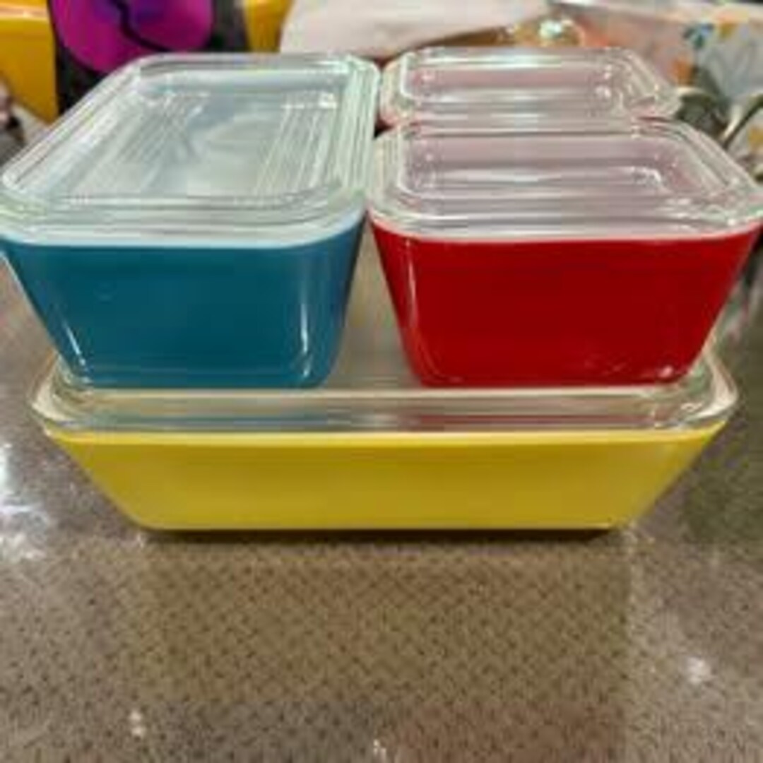 Pyrex Primary Refrigerator Set - Etsy